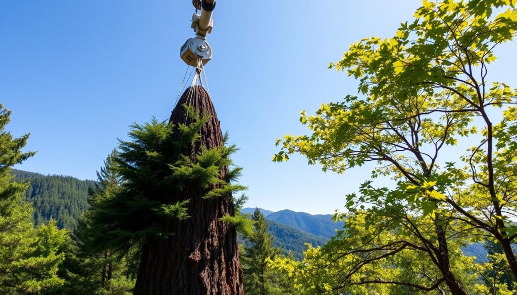 What is the primary function of a winch in a tree crane in Cashiers NC ...